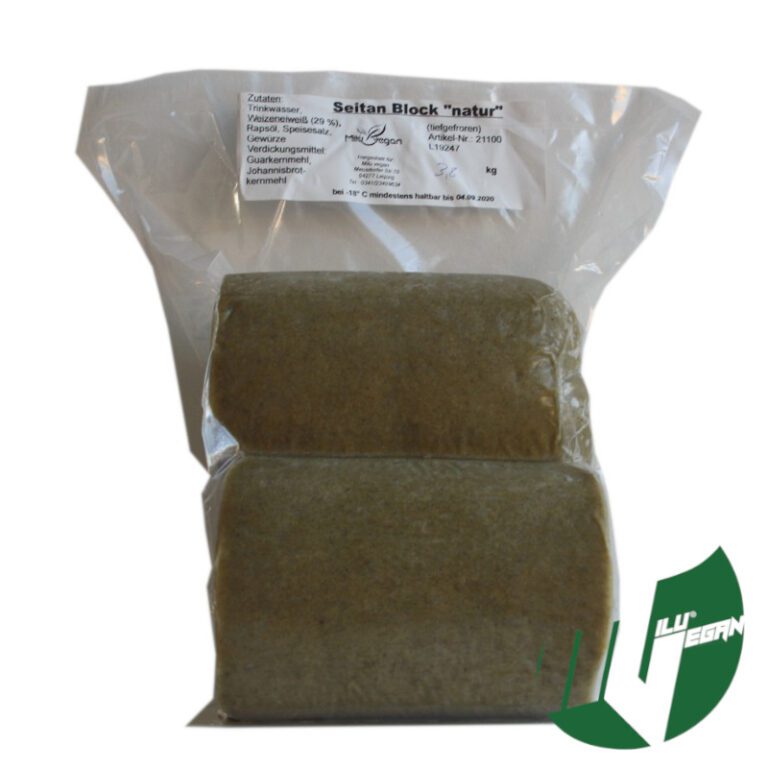 Seitan Natur - Block (≈ 14/28 kg Karton) – Milu-Vegan.de